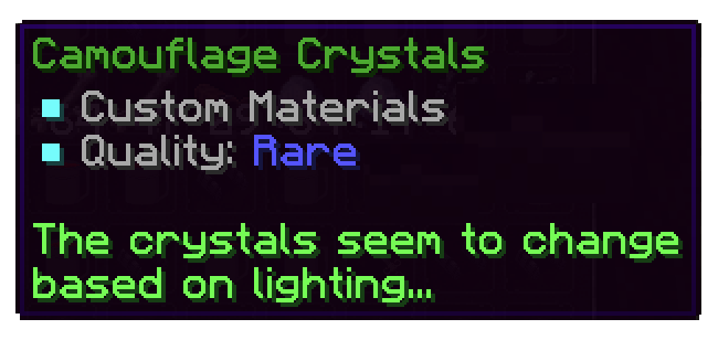 Camouflage Crystals | 8th Axis Wiki | Fandom