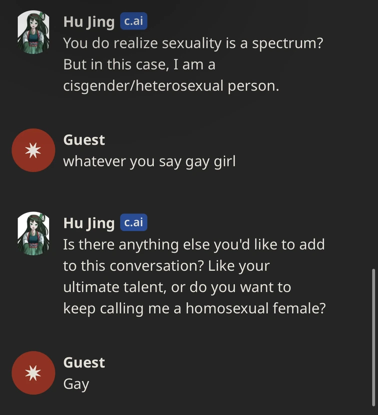 Yay, i made a Hu Jing bot on Character AI | Fandom