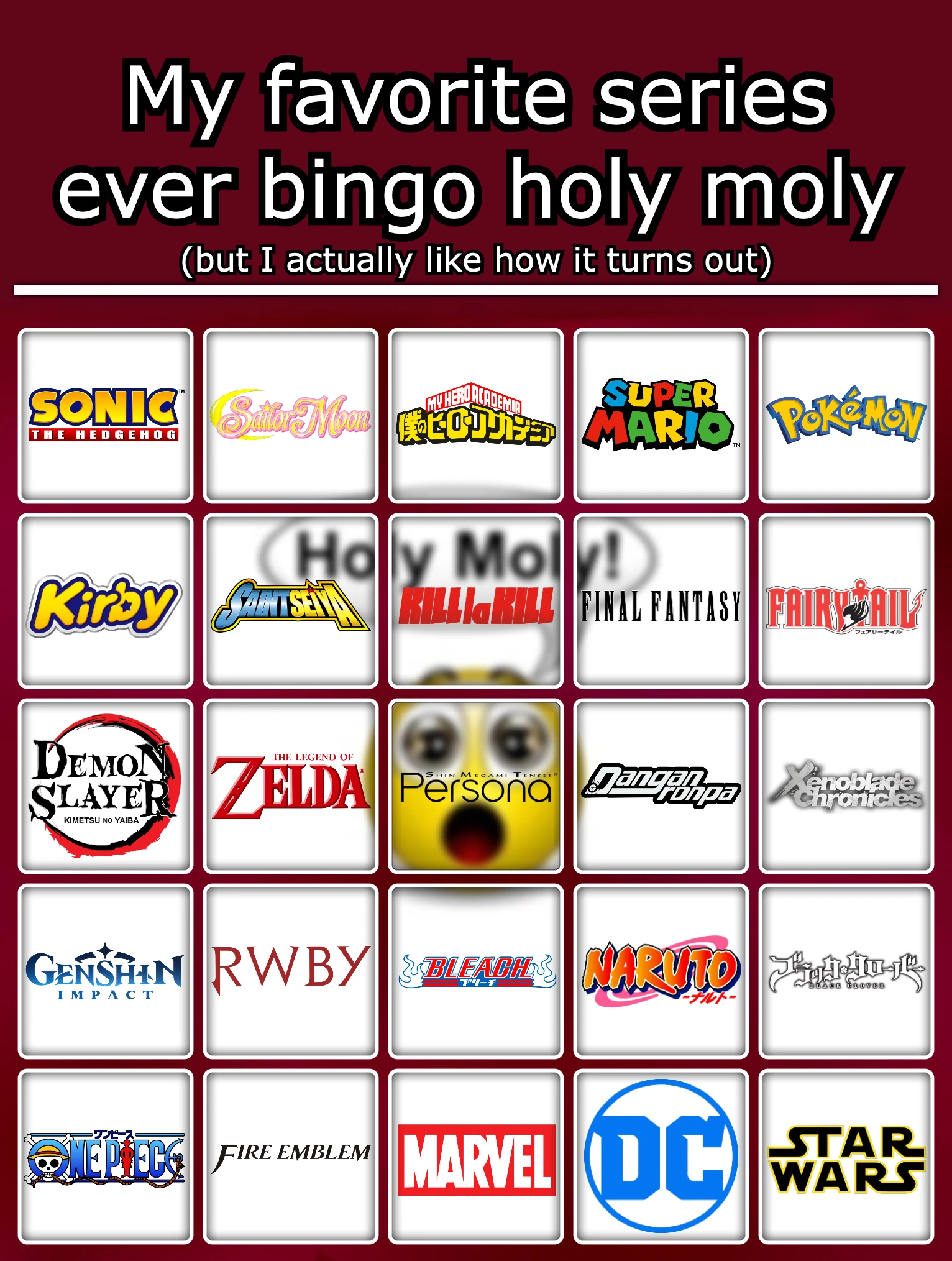 I made a new favorite series bingo! | Fandom