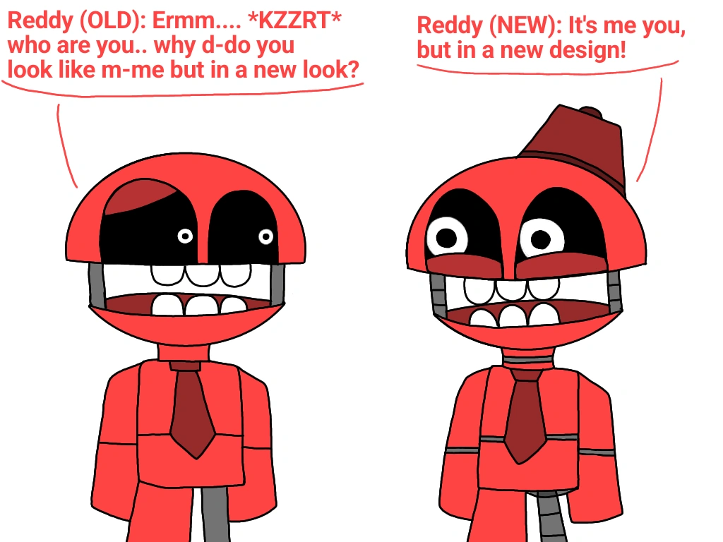 [Roblox Regretevator] ⚠️Spoilers⚠️ Reddy met himself in his New Design ...