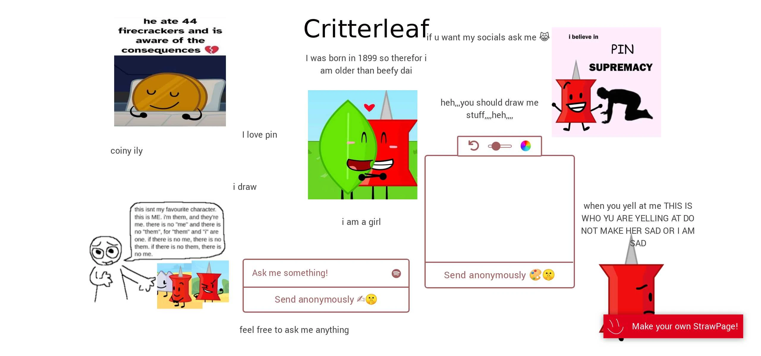 i made a strawpage look at it its so cool | Fandom