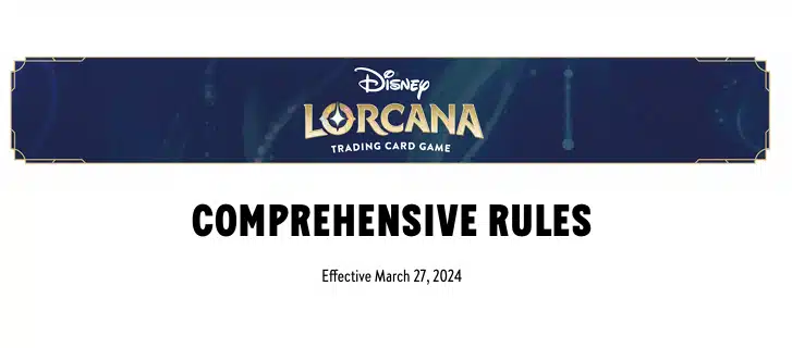 Comprehensive Rules for Lorcana!!! (Outdated) | Fandom