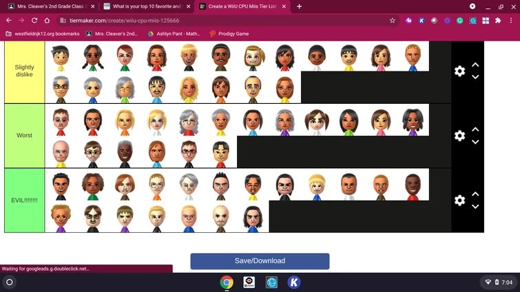 What is your top 10 favorite and Least Favorite miis? | Fandom