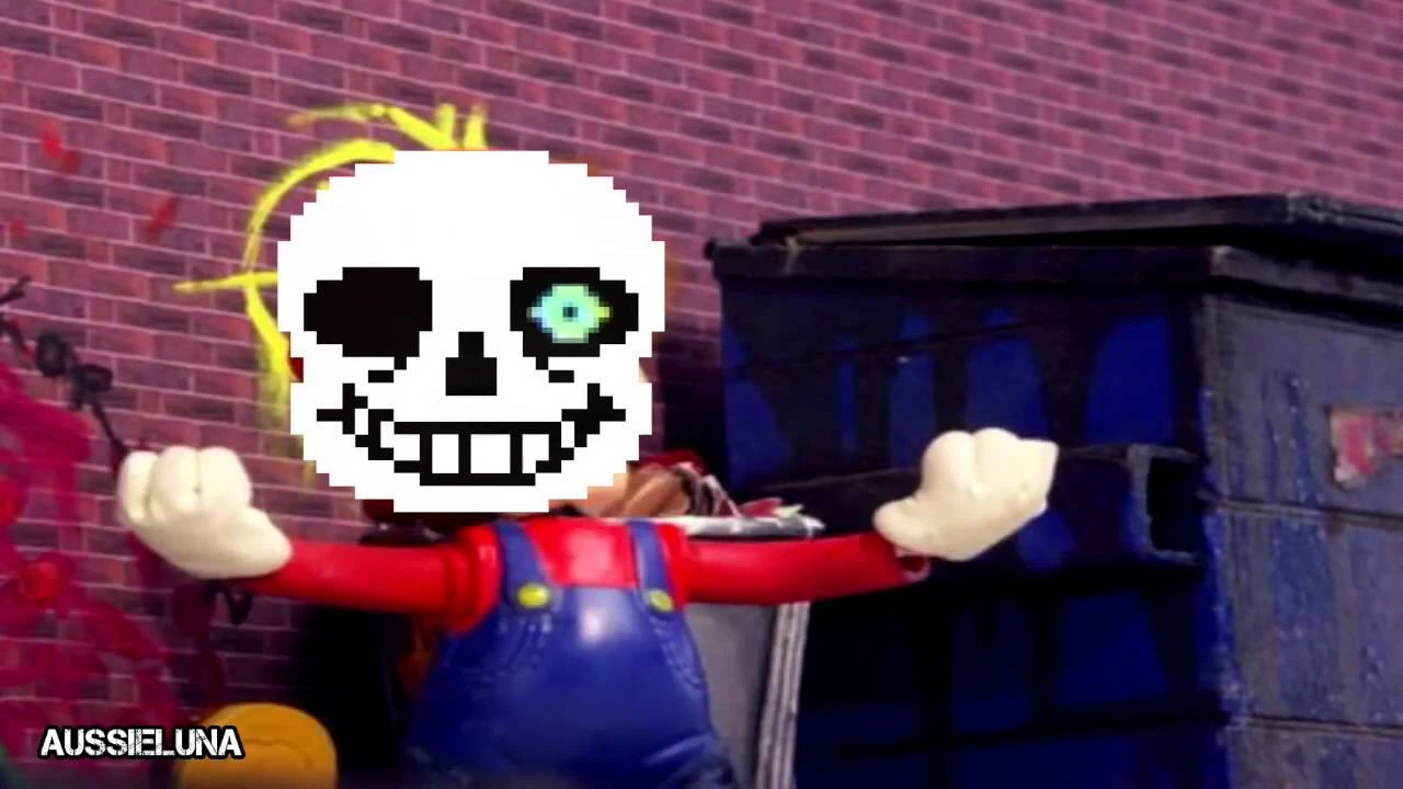 The power of the grease gun in the hands of sans but in the form of ...