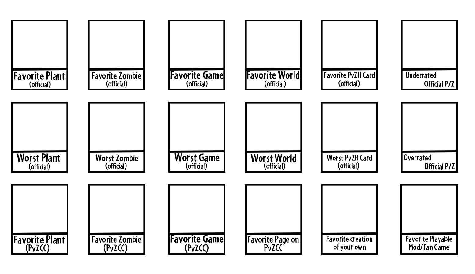 Favorite and Least Favorite Template for PvZ and PvZCC | Fandom