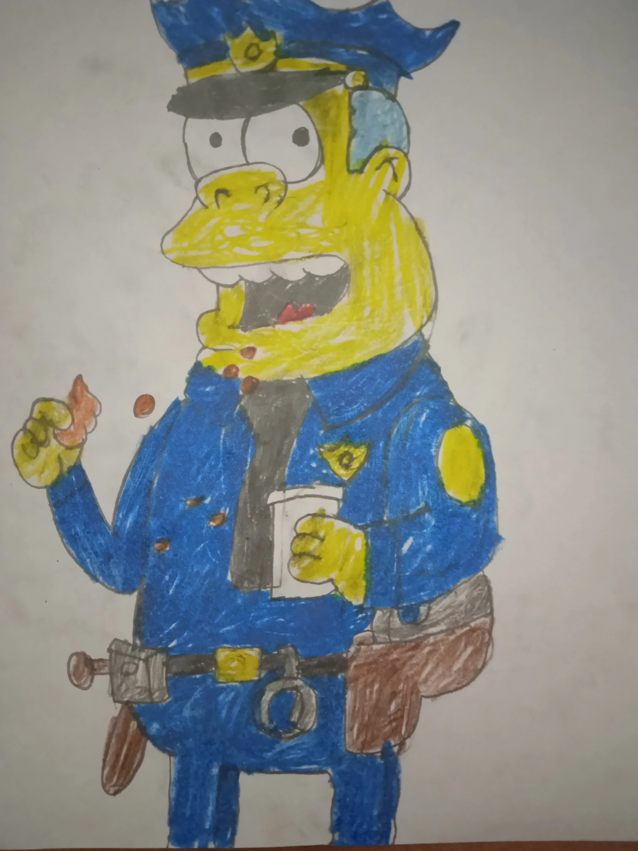 My drawing of Chief Wiggum | Fandom
