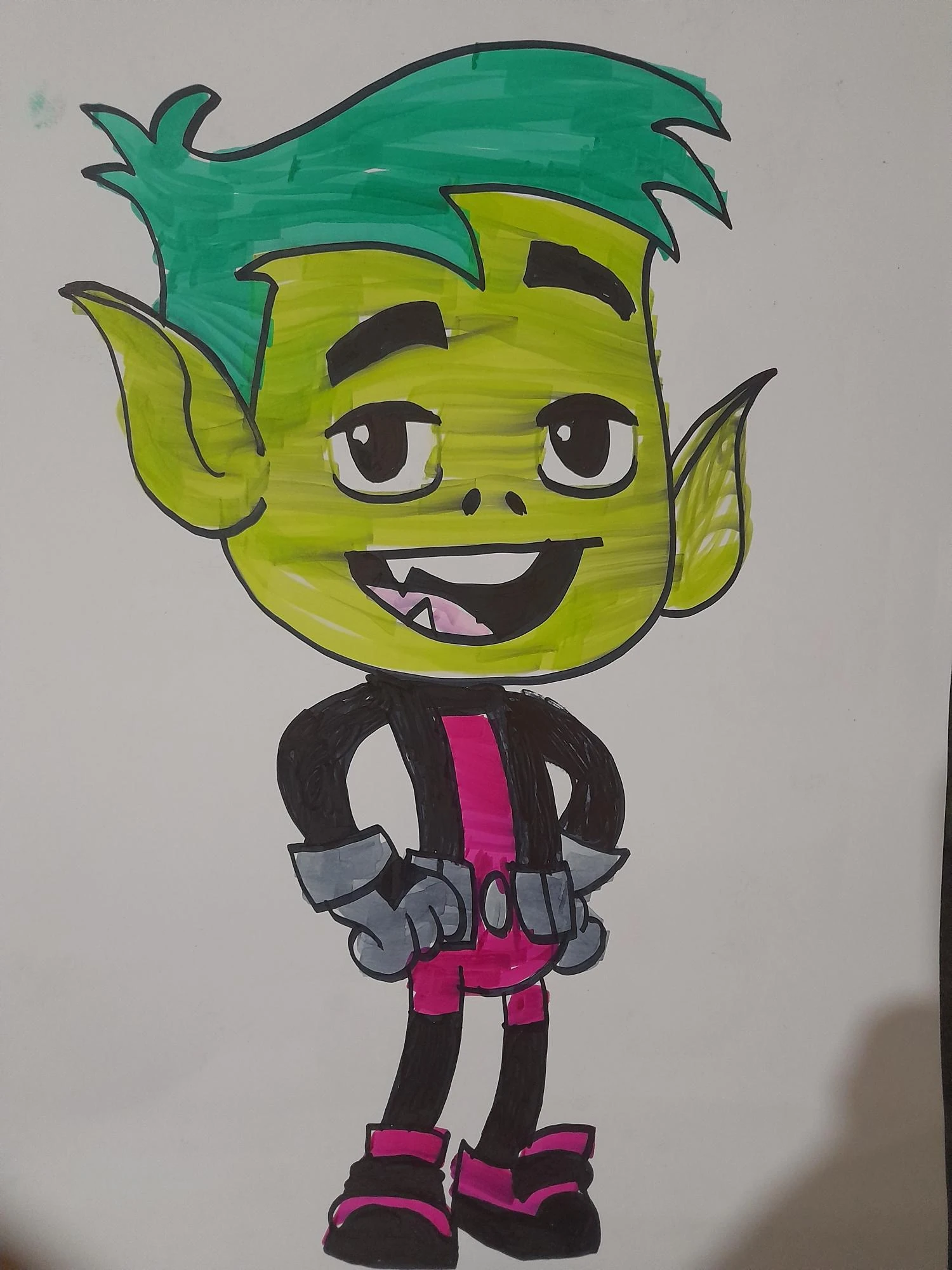 My drawing of Beast Boy | Fandom