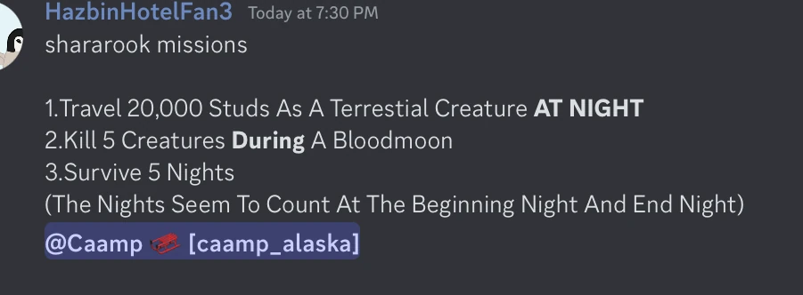 Possible Shararook mission goals! | Fandom