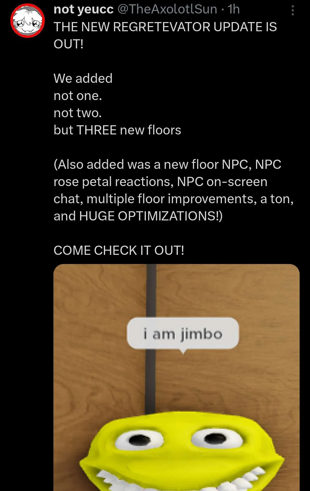 jimbo is canon in regretevator | Fandom