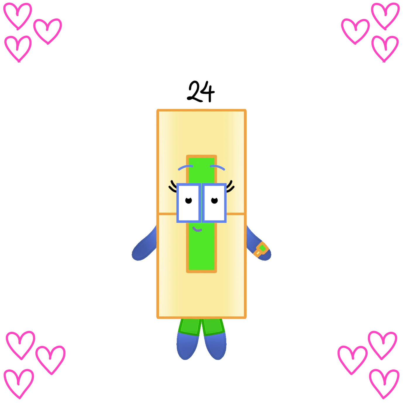 Numberblock 24 as the transparent art! | Fandom