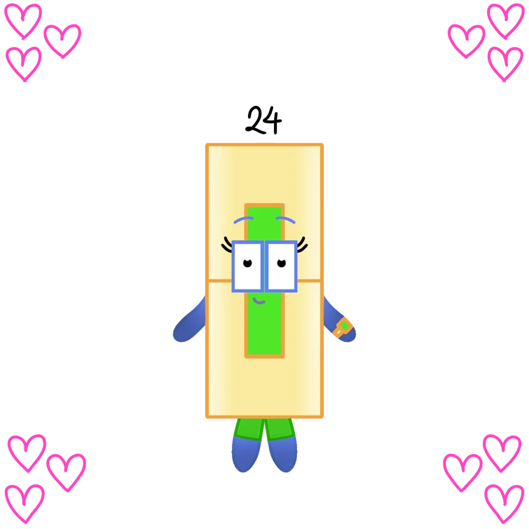 Numberblock 24 as the transparent art! | Fandom