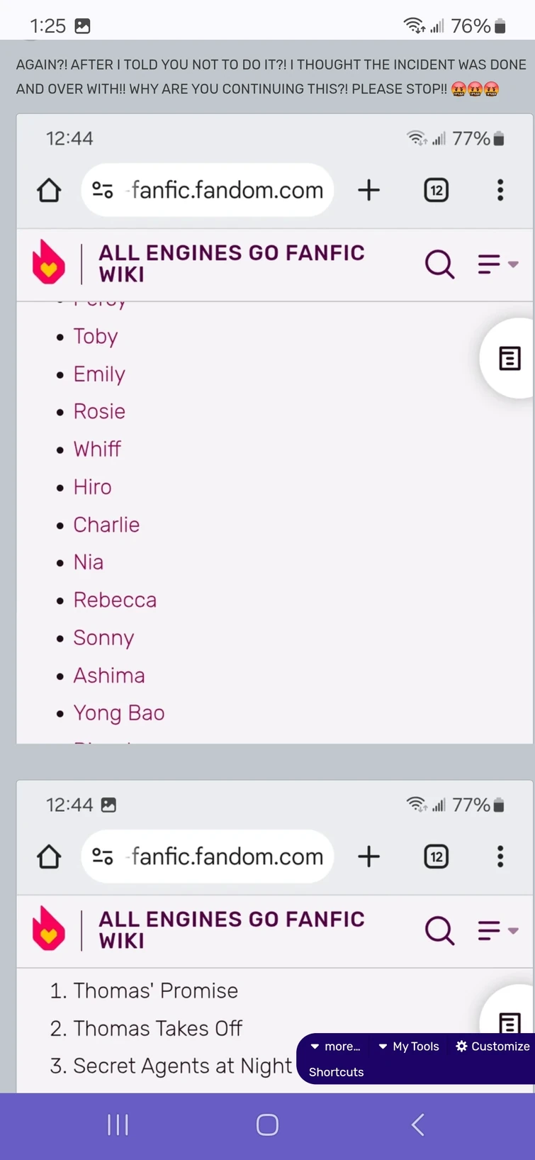 Guys I need help getting through with @Muppet2018 on the Thomas And Friends All Engines Go ...