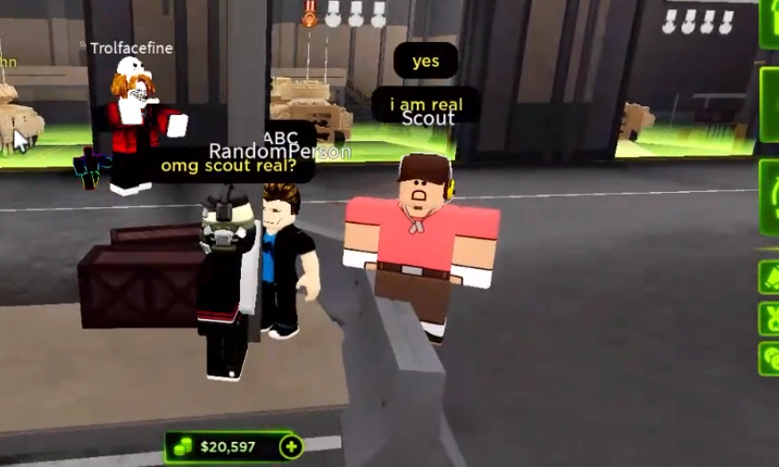 Guys I ran into the scout from TF2 in the TDX lobby | Fandom