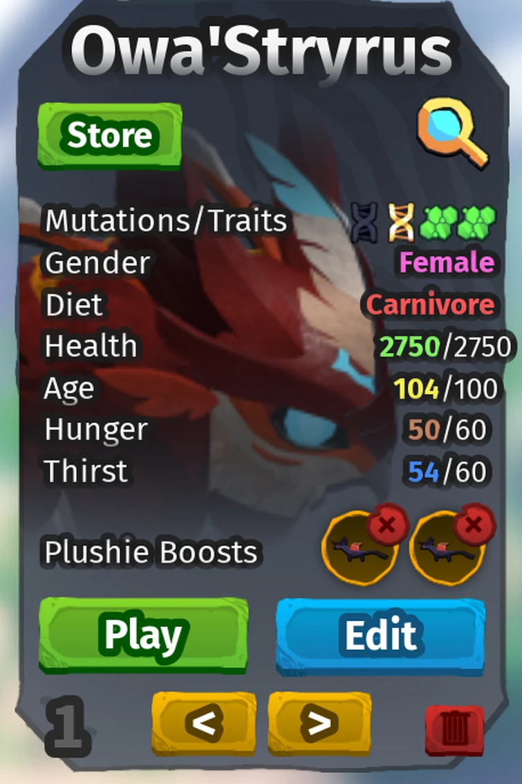 Selling glimmer female coal chunk owa! (With traits) | Fandom