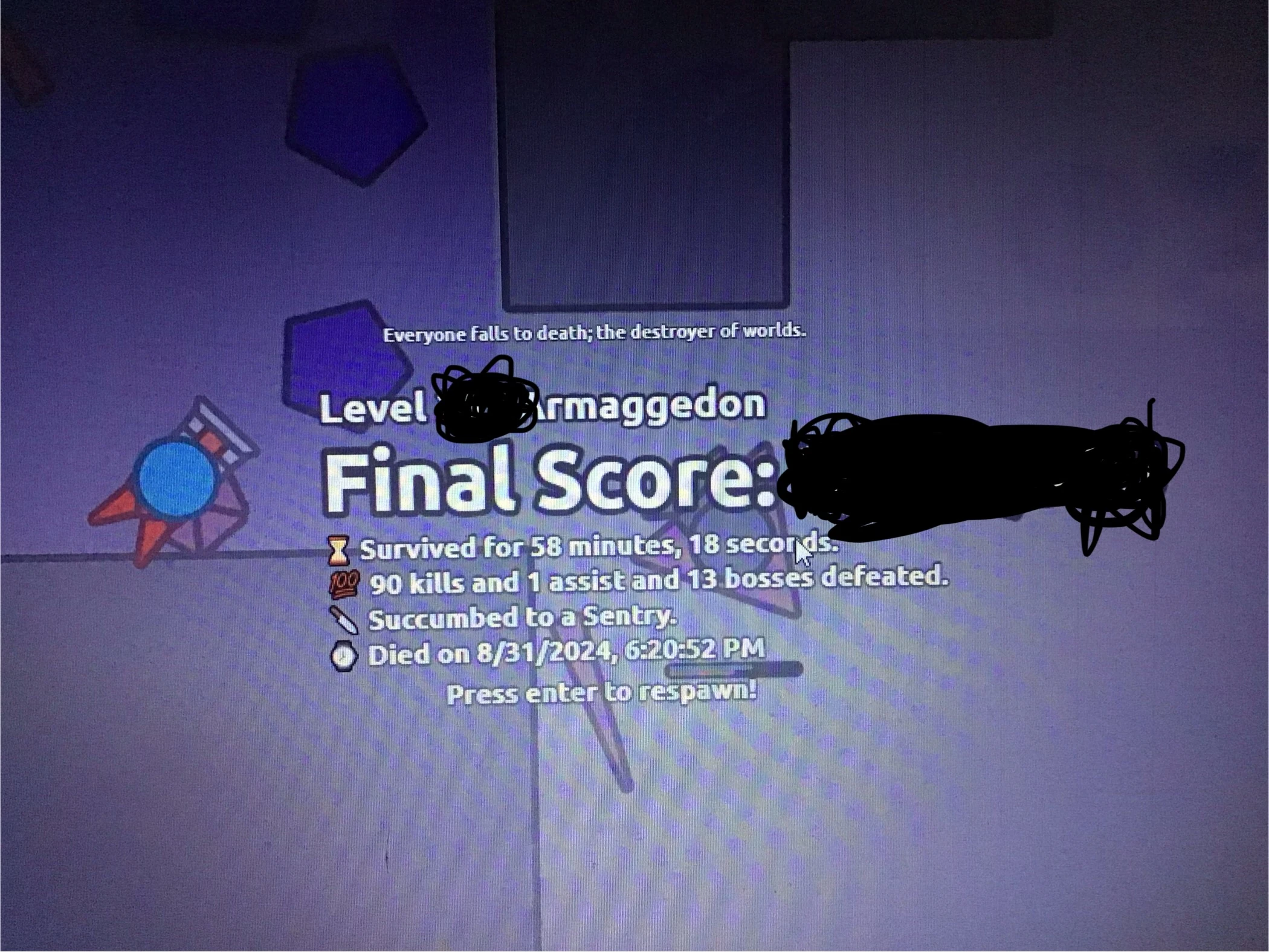 Guess the score, won’t reveal it yet. (Armageddon, Cave TDM) | Fandom