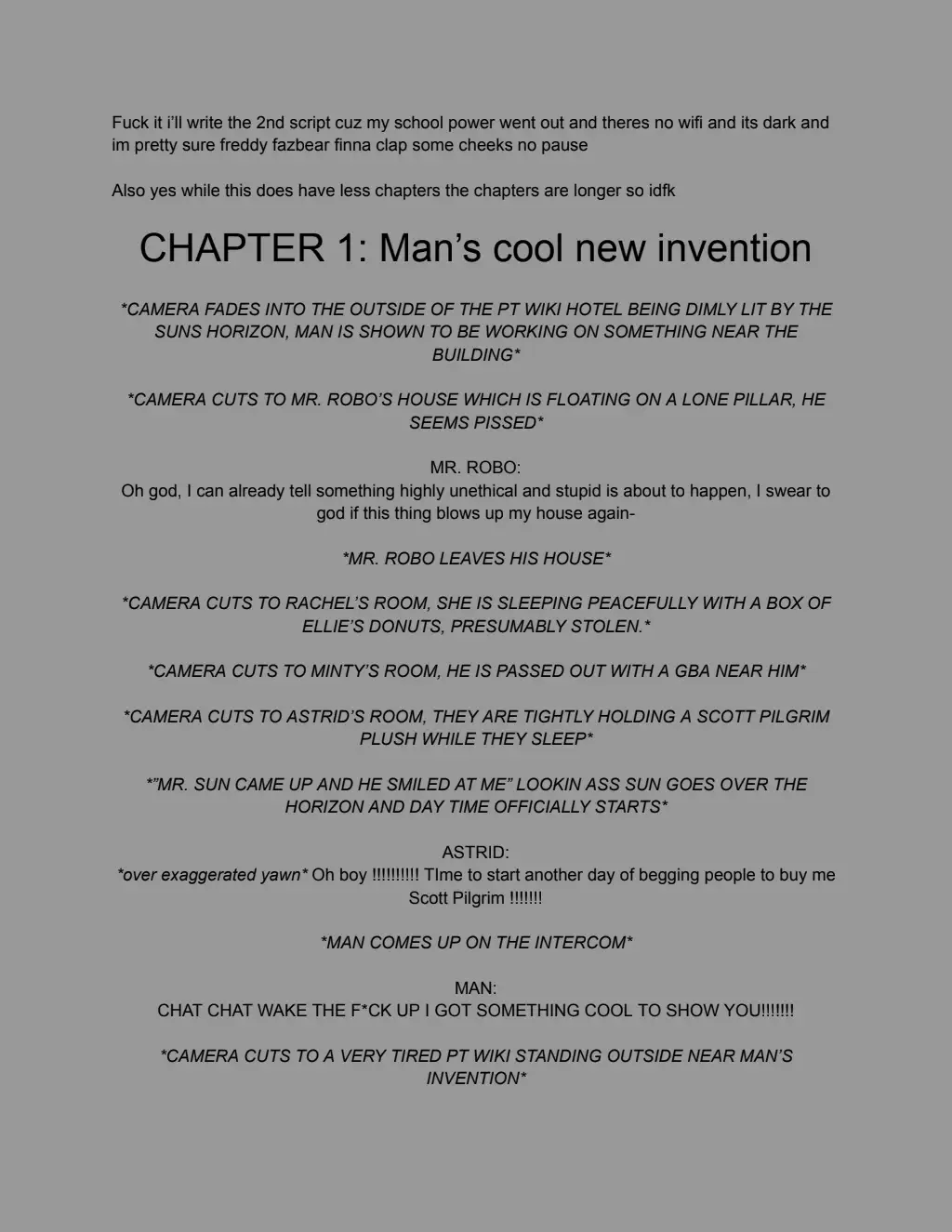 PT WIKI MOVIE 2: CLICHE ASS TIME TRAVEL (script edition) | Fandom