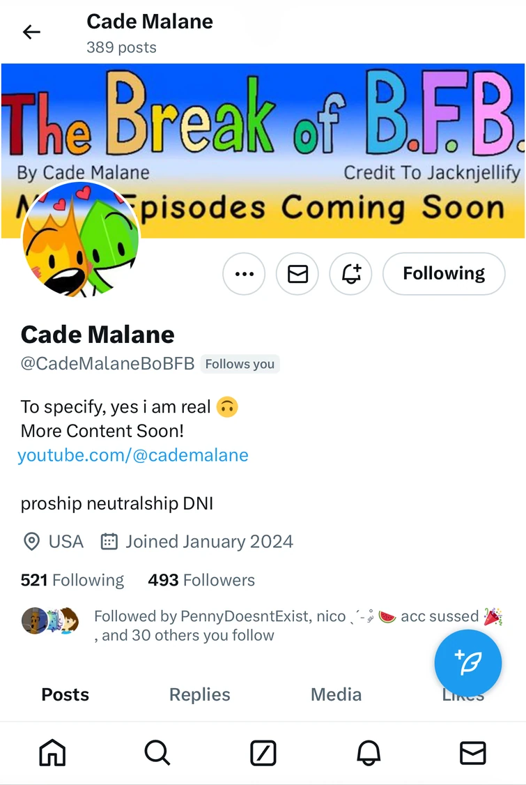 Cade Malane (yes THAT Cade Malane) followed me on X… | Fandom