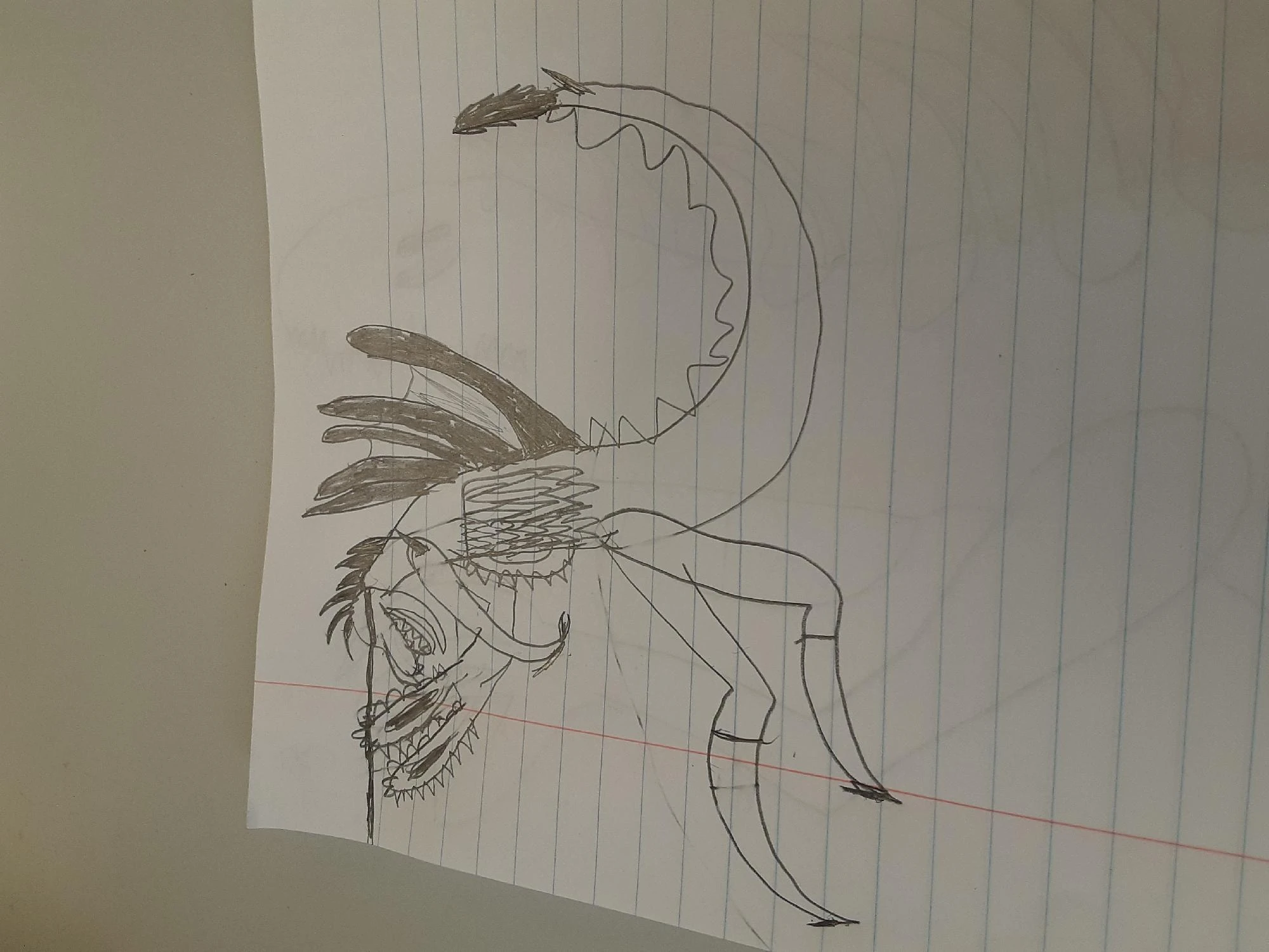 My closest drawing for gigan so far. Sorry for horrible art :/ | Fandom