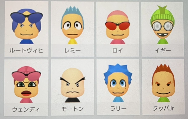Koopaling Miis (with Bowser Jr.) | Fandom