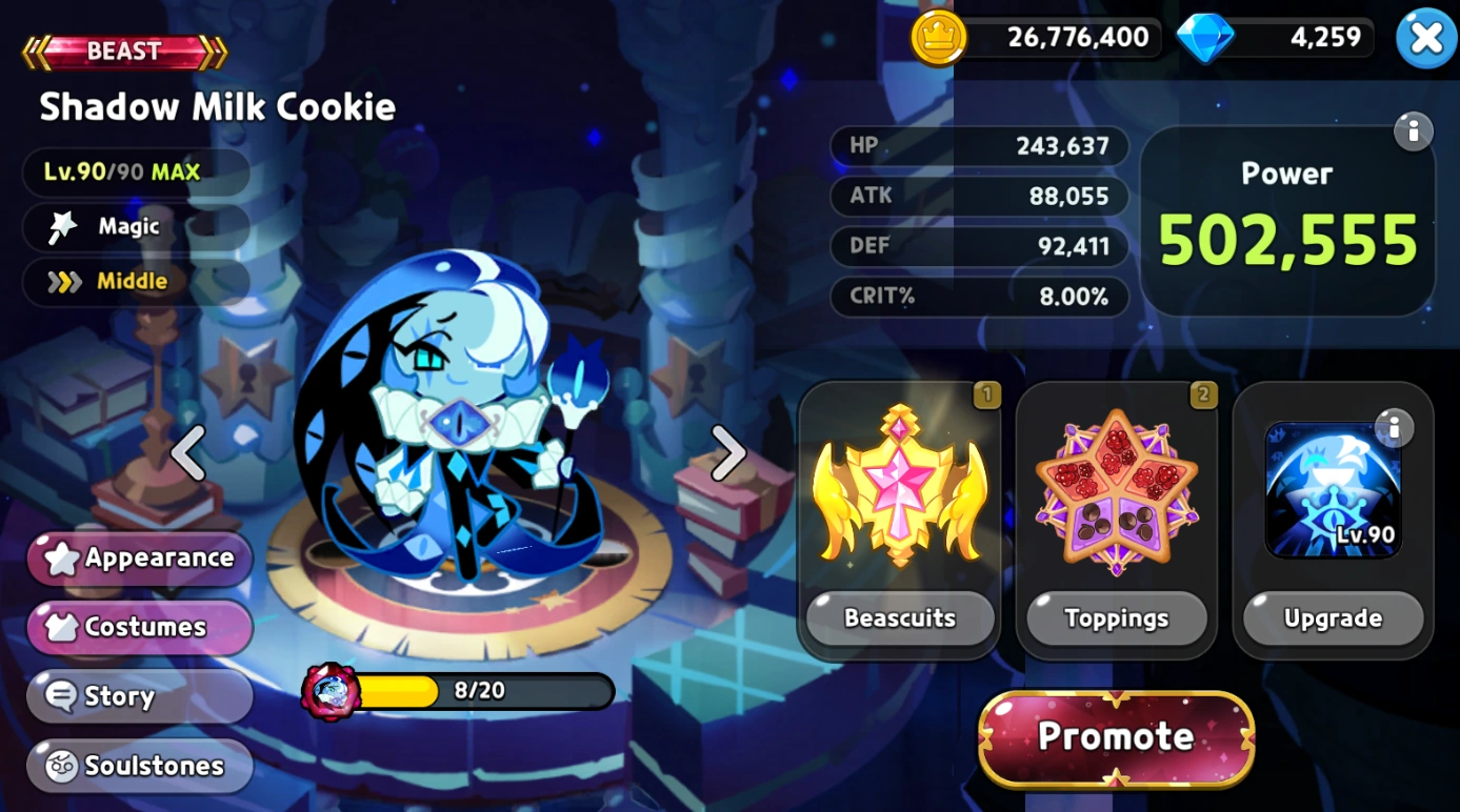 any tips on shadow milk build | Fandom