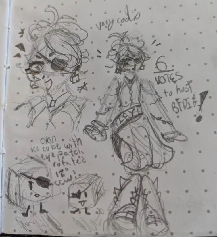 felt like doodling cyan ice cube with eyepatch rotated 17° counter ...