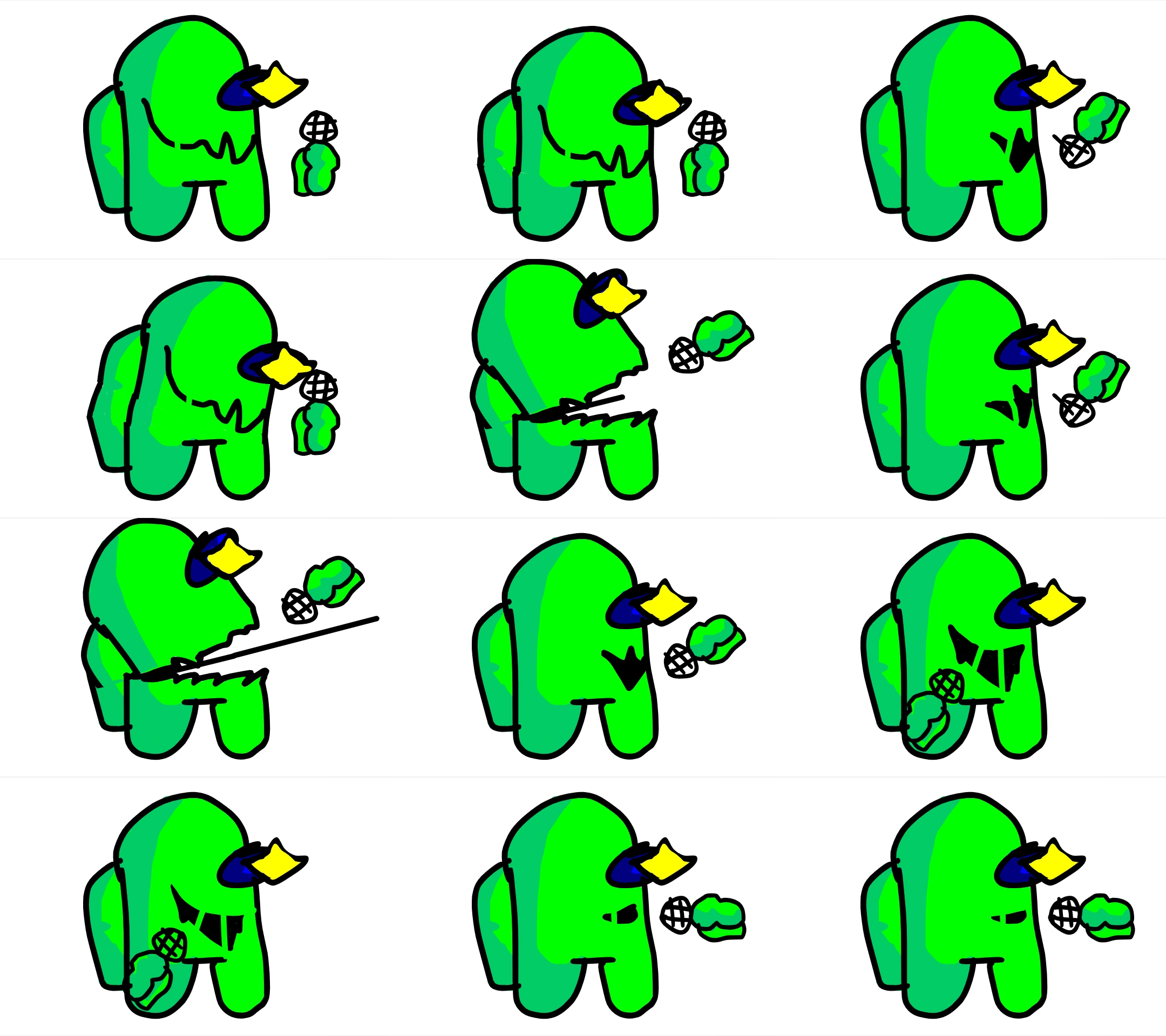 oh hey look a lime green imposter spritesheet | Fandom