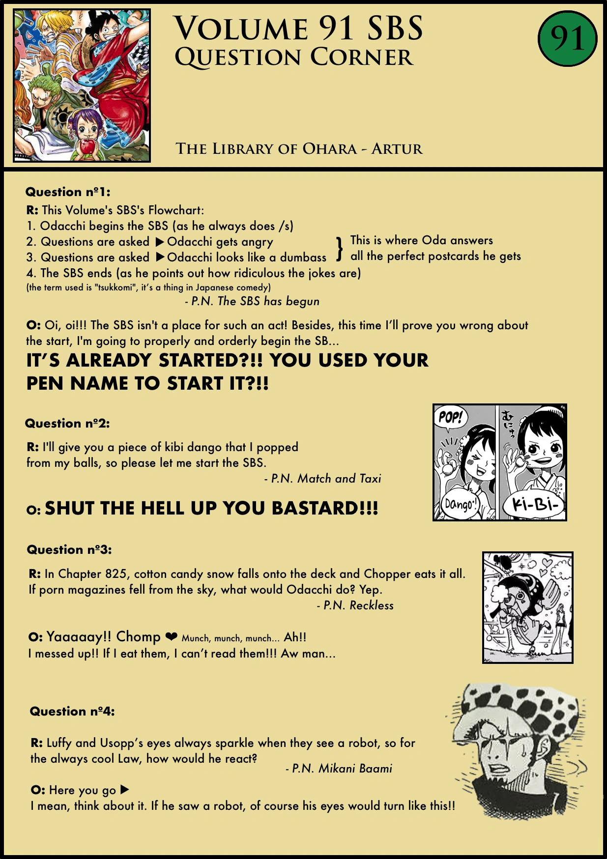 Volume 91 SBS Question Corner | Fandom