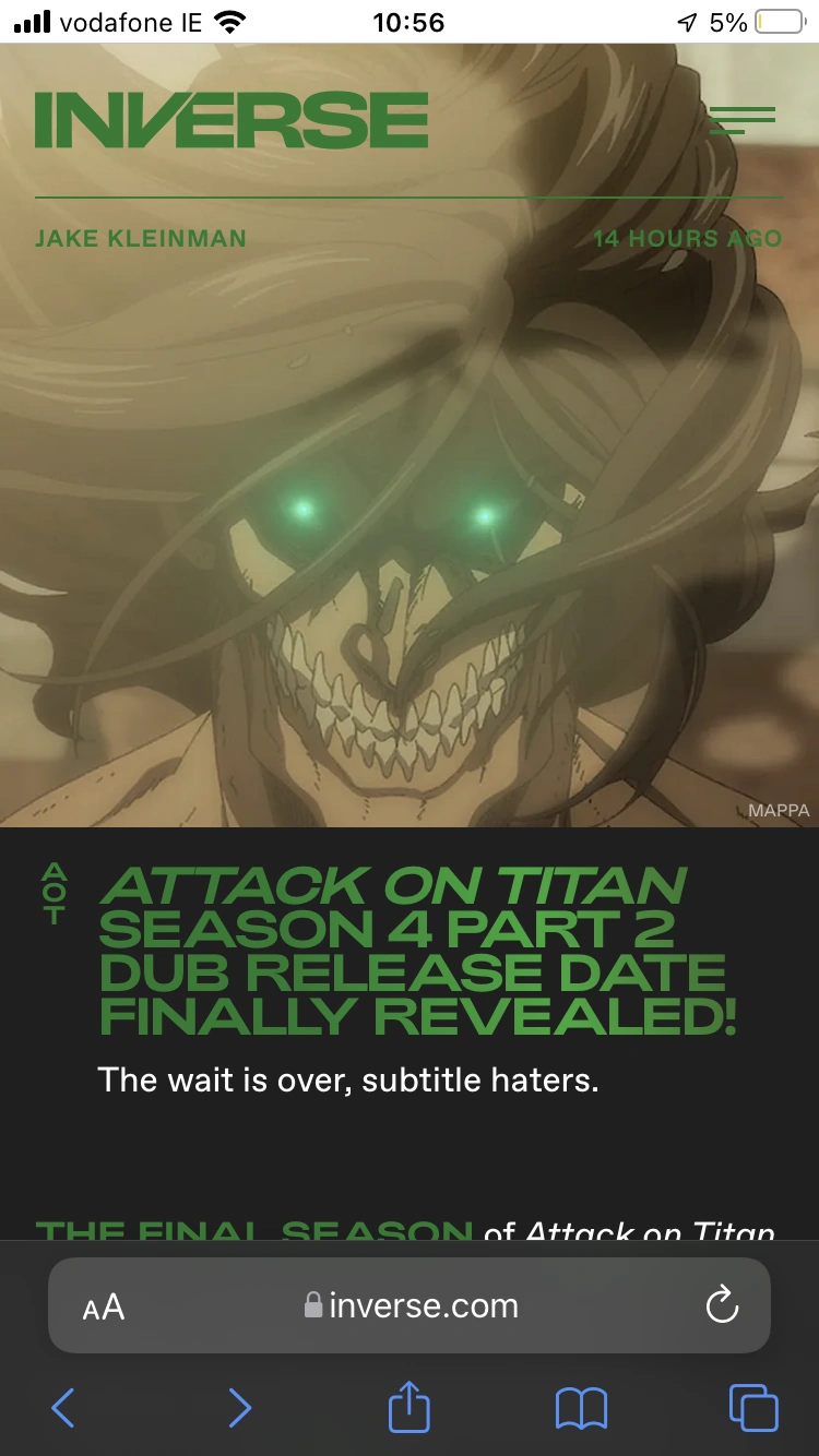 AOT s4 part2 dub release date | Fandom