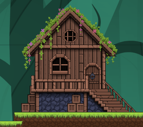 A little mossy log cabin I made :) | Fandom