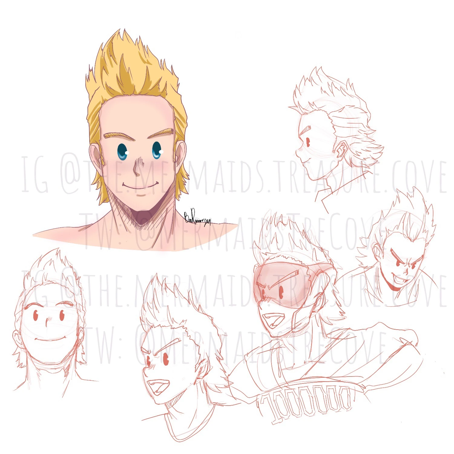 Mirio Togata studies I drew last night. I love this ray of sunshine ...