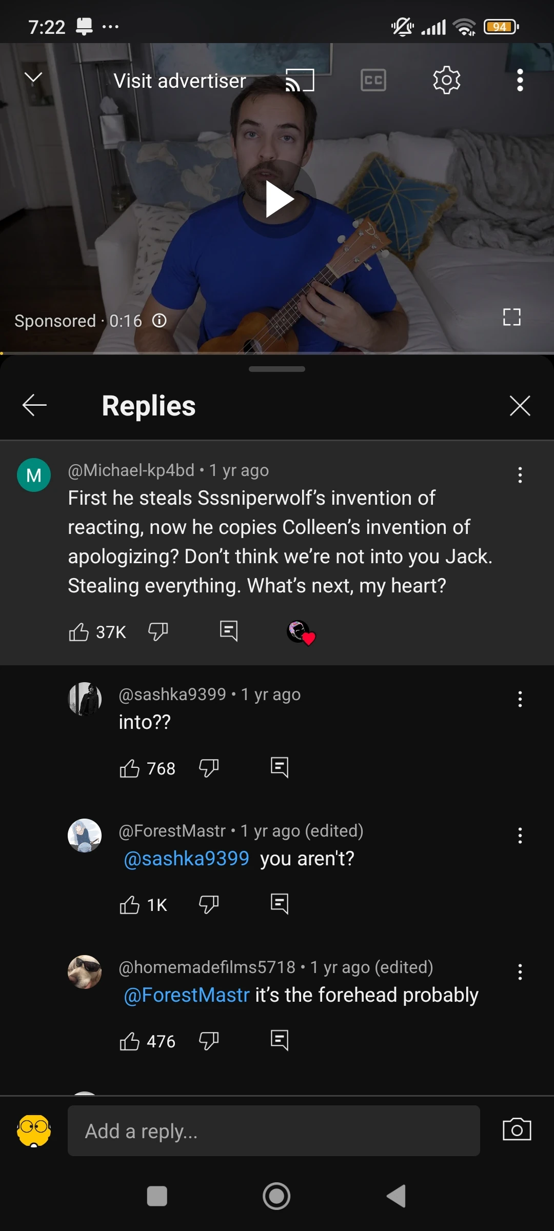 I honestly can't tell if the comment and replies are serious, DUCK ...