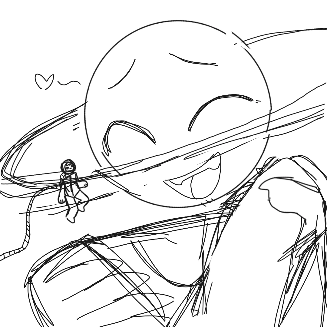 how I’d imagine saturn to react to seeing an earthling child/astroson ...