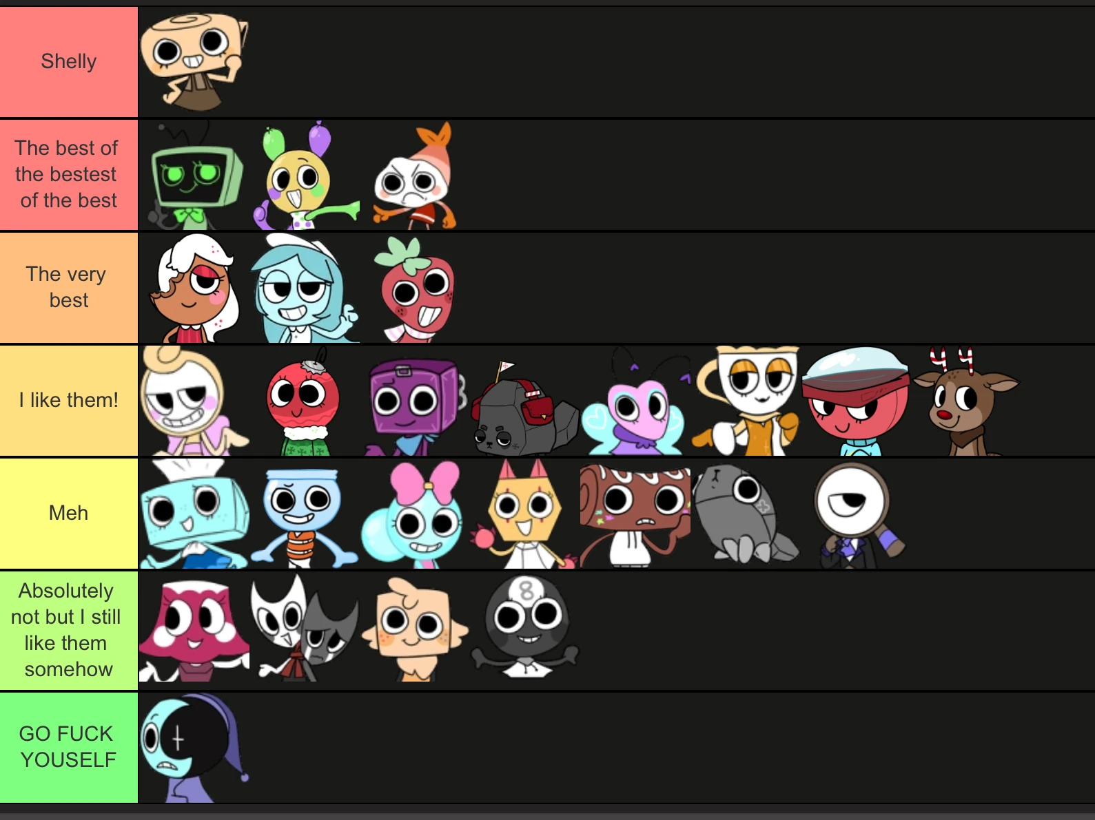 Dandys world teirlist(by how much I love them) | Fandom