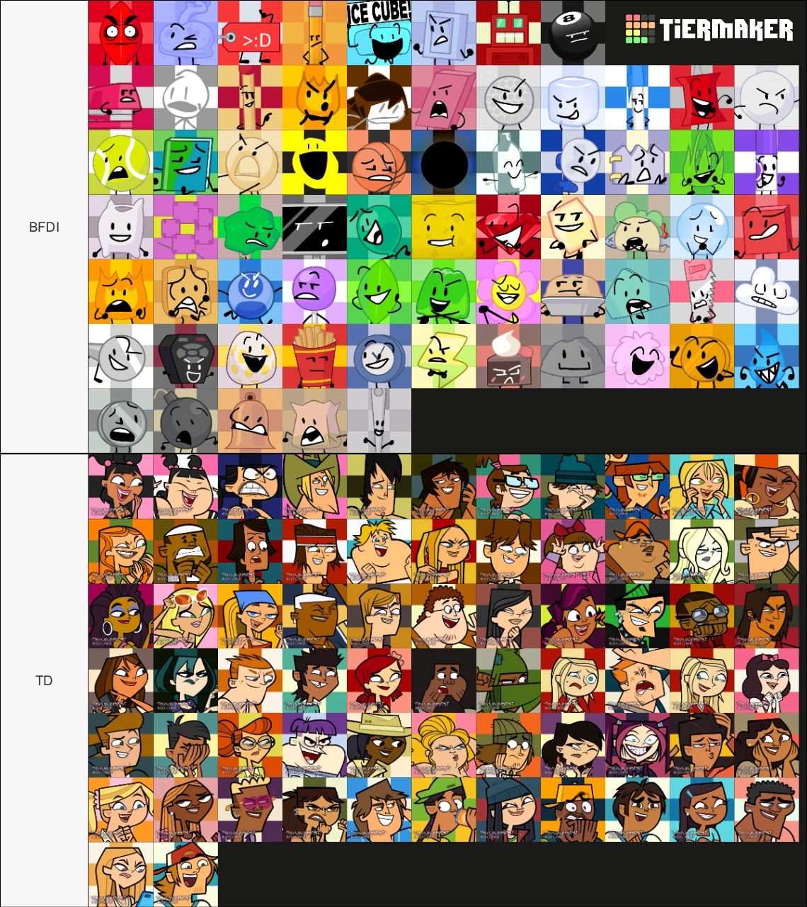 What should the teams be (17 teams of 8 players) (must be half BFDI ...