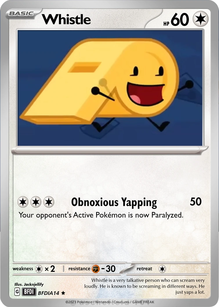 Here's the website for the BFDI pokemon cards I made | Fandom
