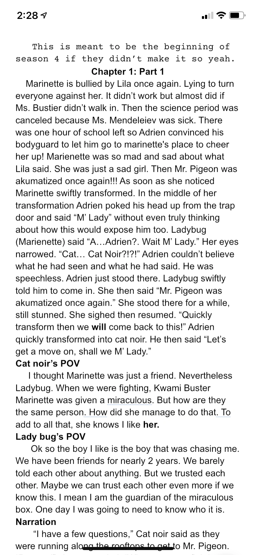 My Fan Fiction Chapter 1 : Part 1 | Fandom