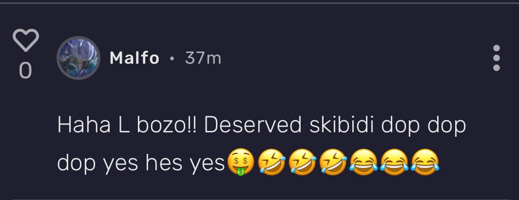 Haha L bozo!! Deserved skibidi dop dop dop yes hes yes🤑🤣🤣🤣😂😂😂 | Fandom