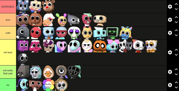 toon tier list based on how cute i think they are | Fandom
