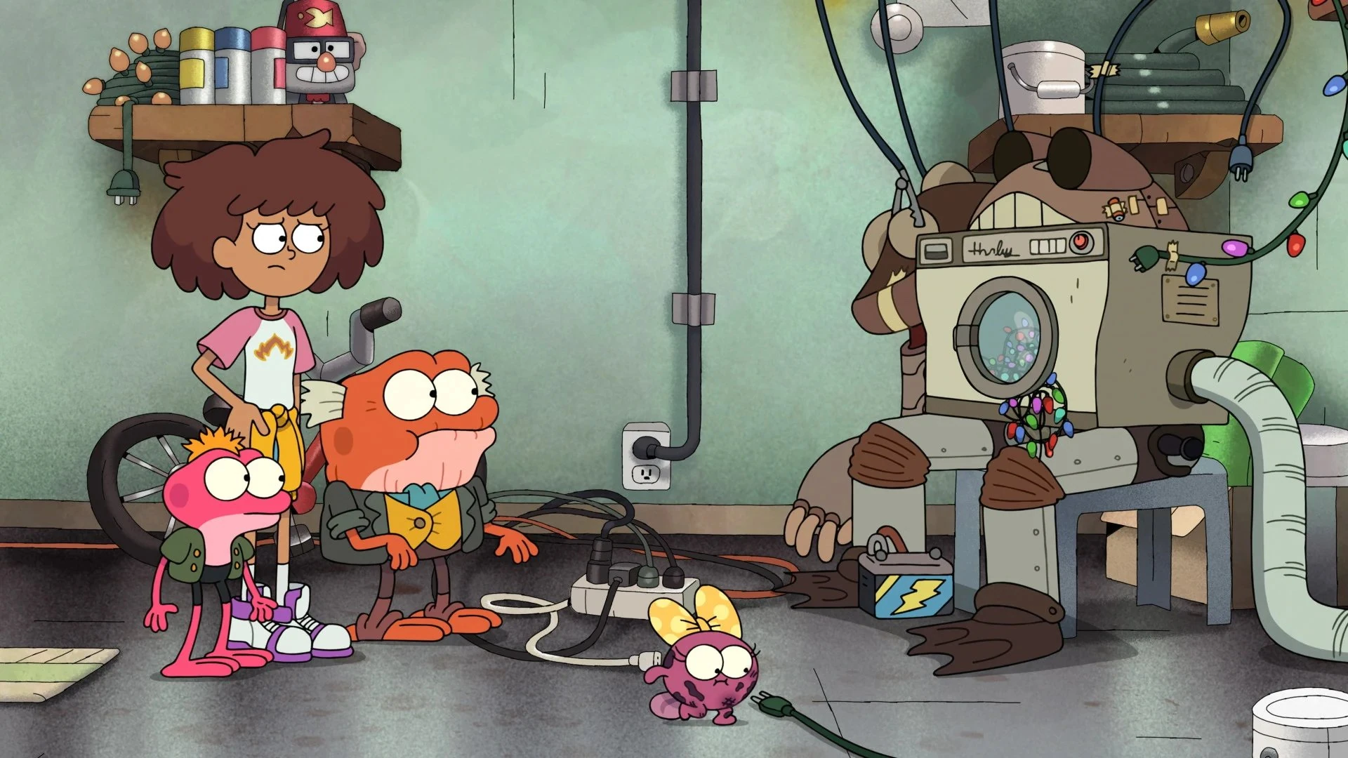 A still from this week's new 'AMPHIBIA' episode, "Fixing Frobo," has ...