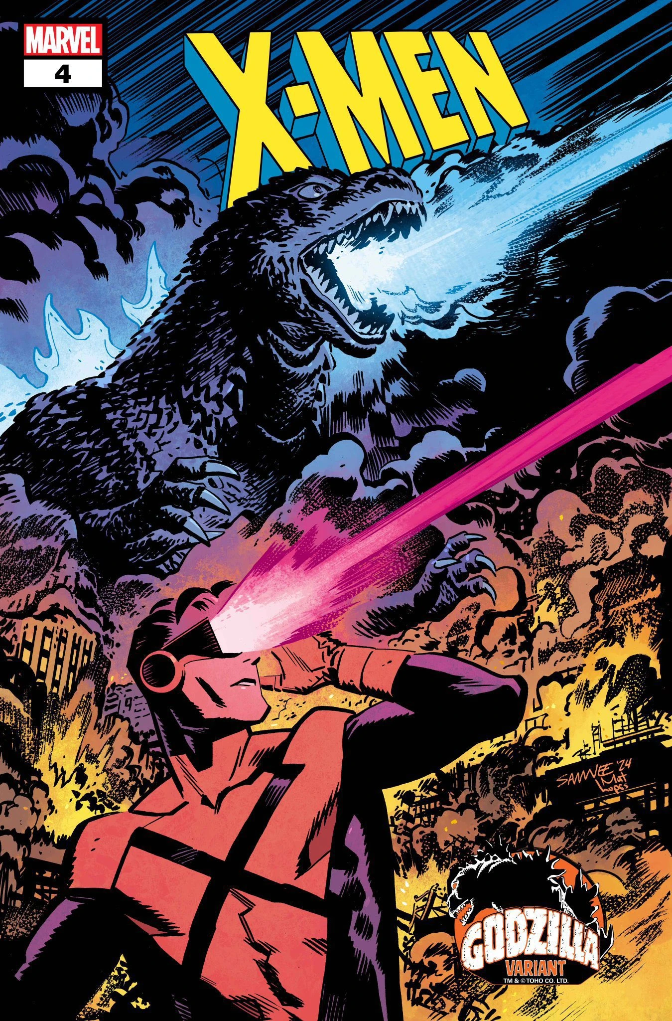 Godzilla variant covers for upcoming X-Men and Daredevil comics. | Fandom