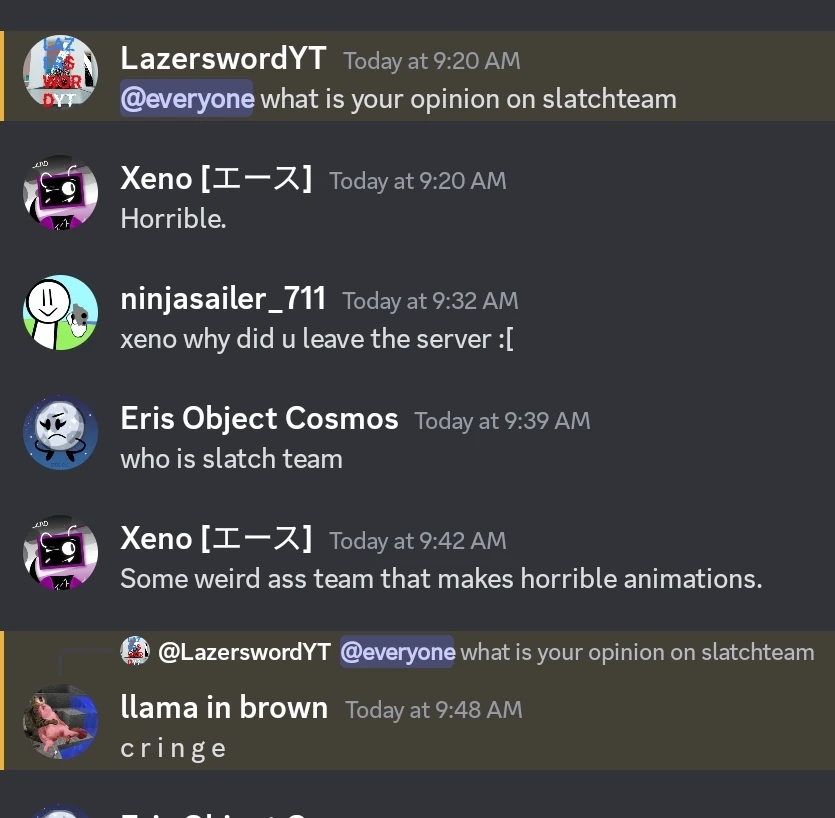 honest opinions on slatchteam | Fandom