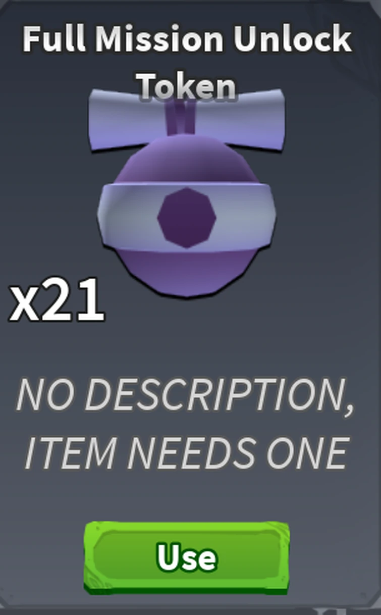 Selling 25 i think full mission token) | Fandom