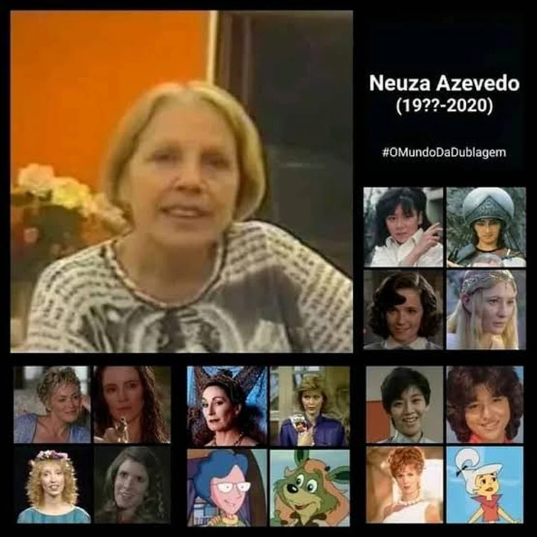 Alguém sabe me dizer qual foi a última dublagem da dubladora Neuza ...