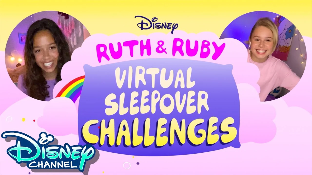Ruth and Ruby's Virtual Sleepover Challenges 🌈 | Compilation | Disney ...