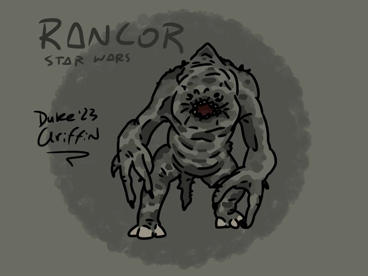 Rancor art by me (this one gave me bad times drawing lol) | Fandom