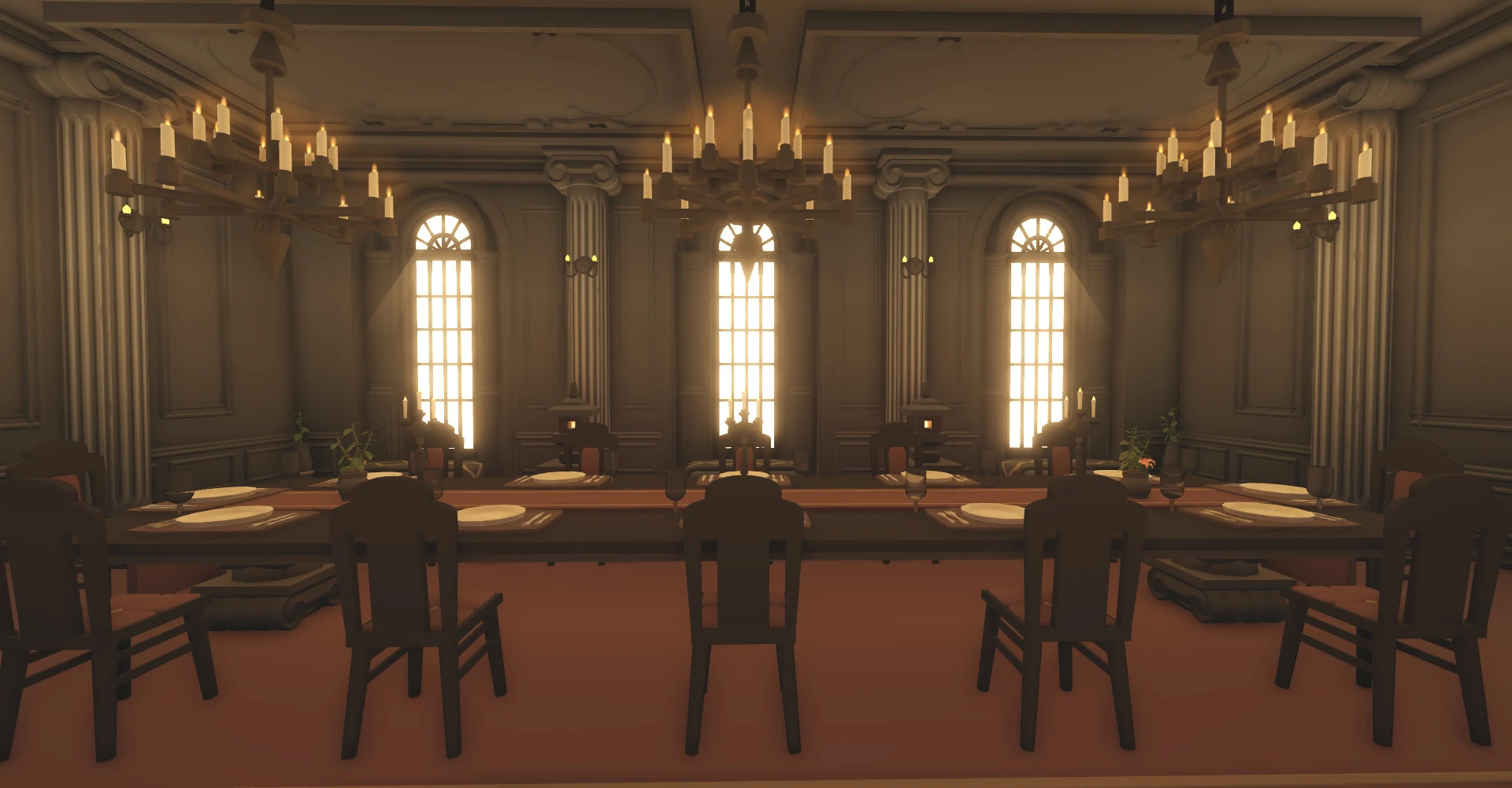 Trading this Classical Themed Dining Room Glitched Build with Grinding ...