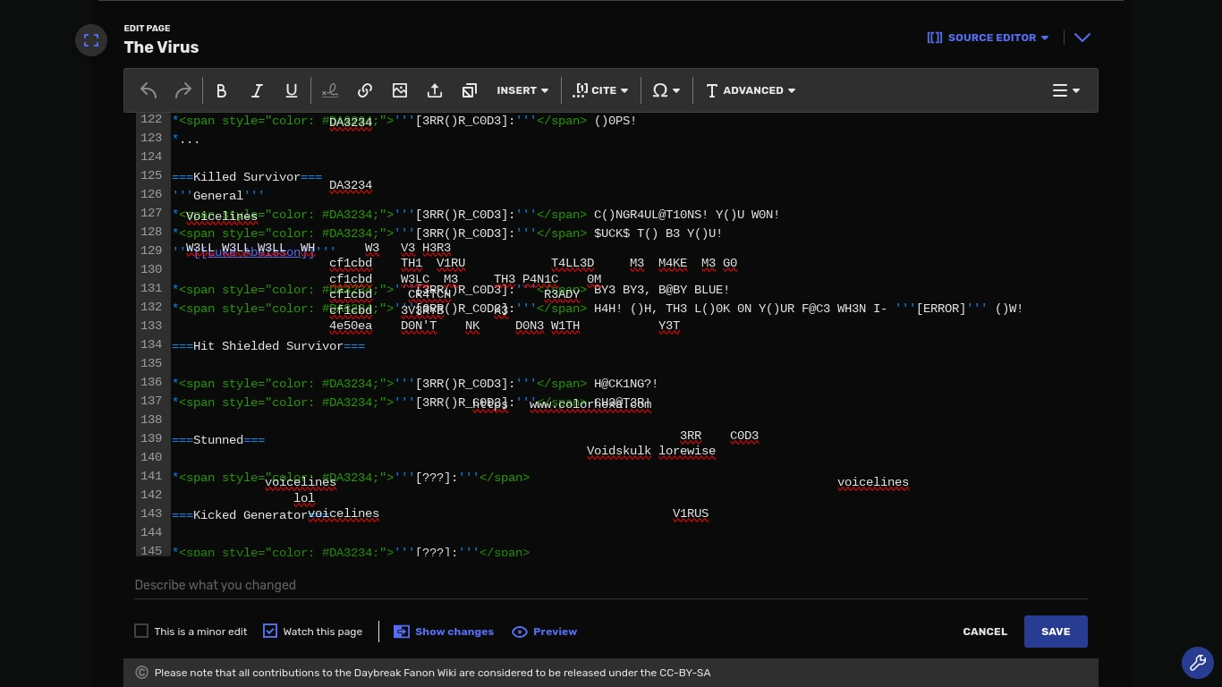 Guys, I think 3RR()R_C0D3 broke my page | Fandom