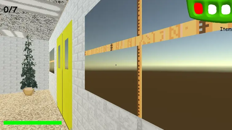 The Baldi's basics outdoor area prior to V1.3 looks like an evening ...