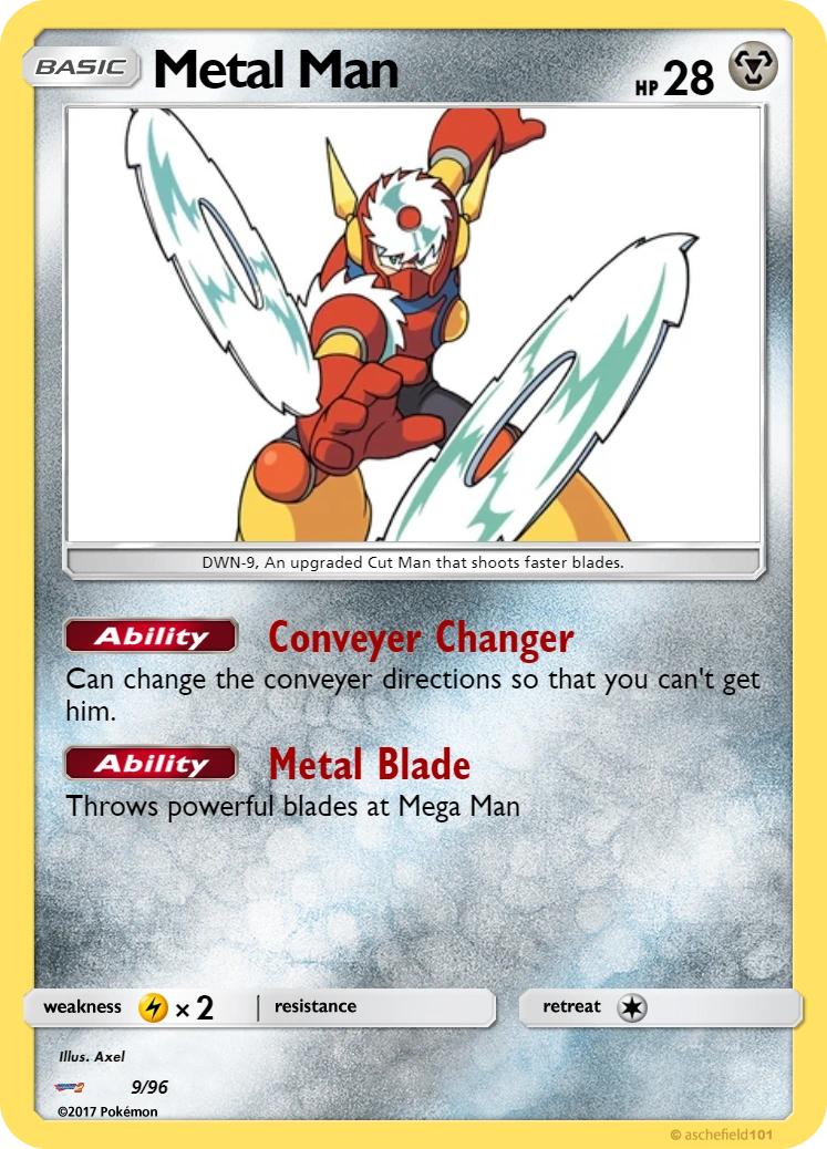 Metal Man and Wood Man as Pokemon cards. | Fandom