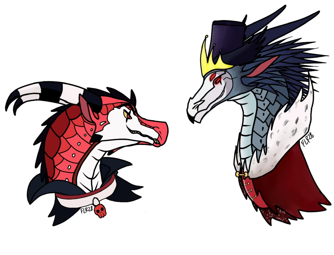 Blitzy and Stolas as Dragons Finished and Colored! | Fandom